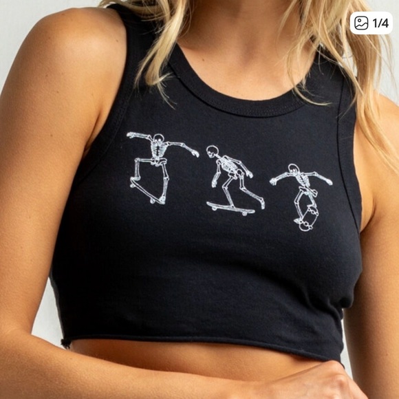 Full Tilt | Tops | Full Tilt Cropped Skeleton Tank | Poshmark